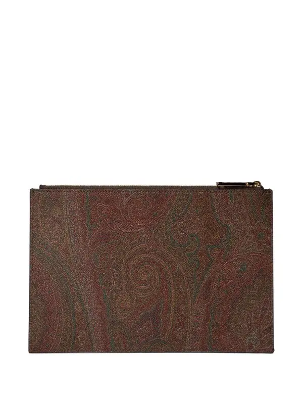 Etro Logo Embroidered Clutch