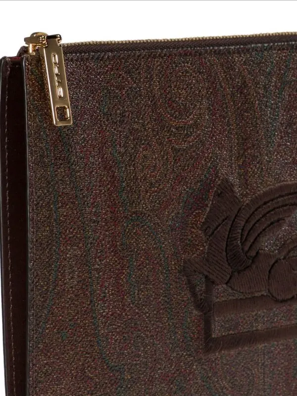 Etro Logo Embroidered Clutch