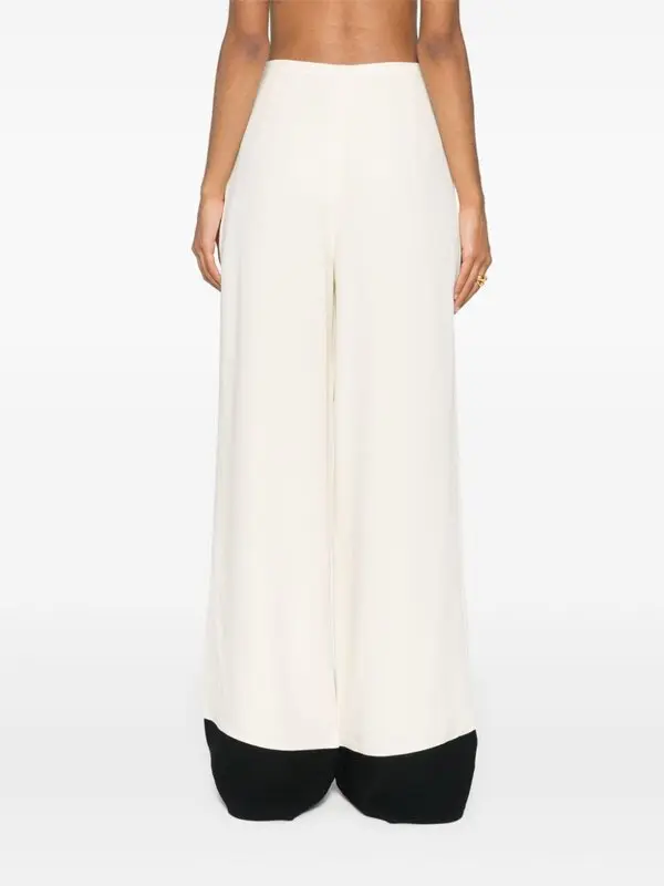 TALLER MARMO Marlene Corniche Palazzo Trousers - White