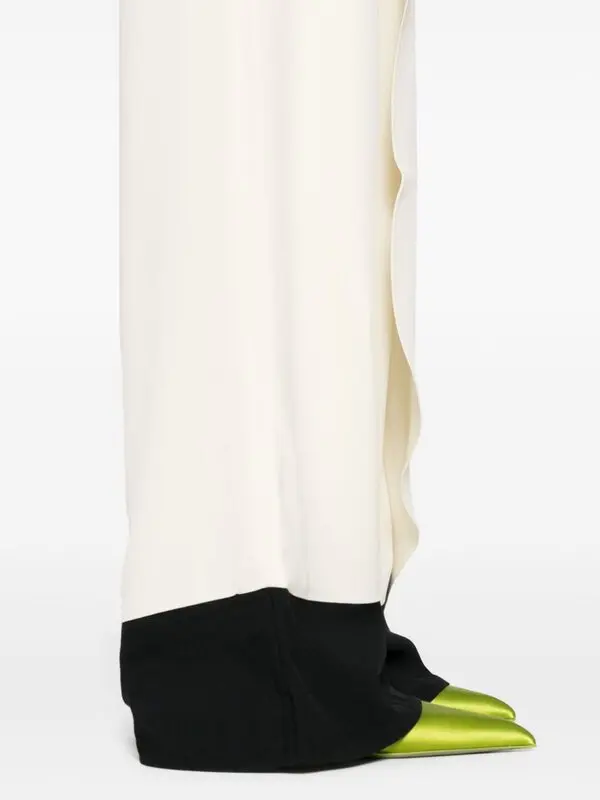 TALLER MARMO Marlene Corniche Palazzo Trousers - White