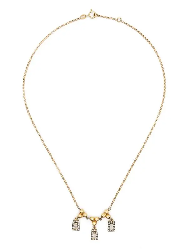 LEANDRA 18kt Yellow Diamond Necklace - Gold