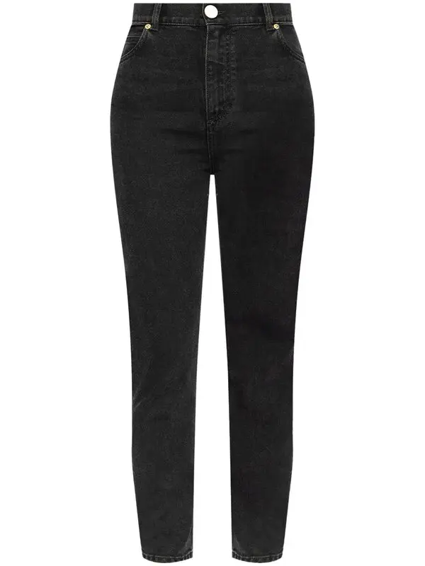 Balmain High-rise Slim Fit Jeans - Black