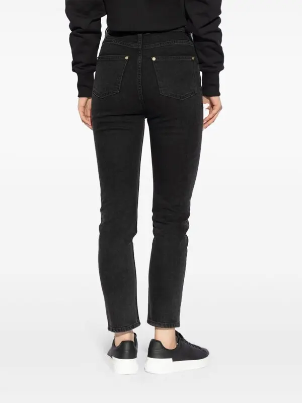 Balmain High-rise Slim Fit Jeans - Black