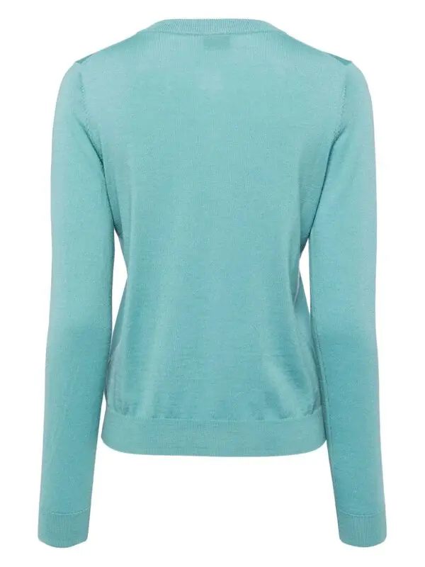 Paul Smith Ribbed-edge Wool Cardigan - Blue