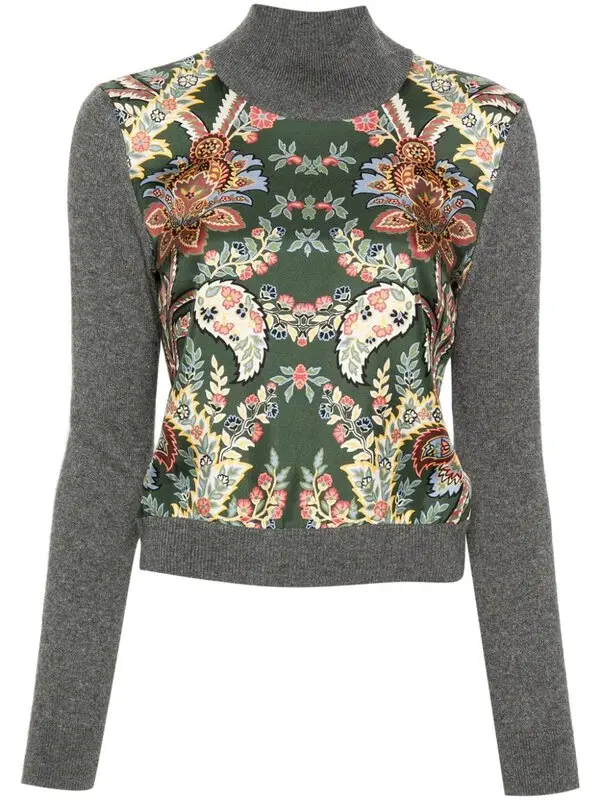 Etro Floral Contrast-panel Jumper