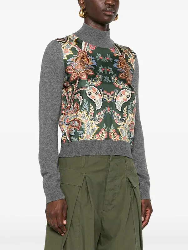 Etro Floral Contrast-panel Jumper