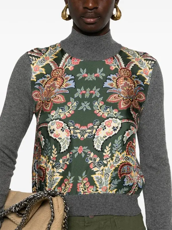 Etro Floral Contrast-panel Jumper