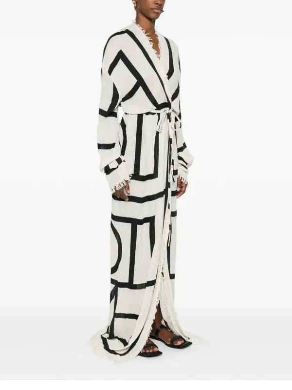 TOTEME Geometric-print Wrap Dress