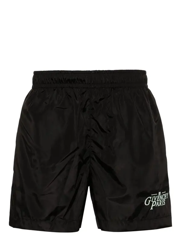 Givenchy Logo-embroidered Swim Shorts - Black