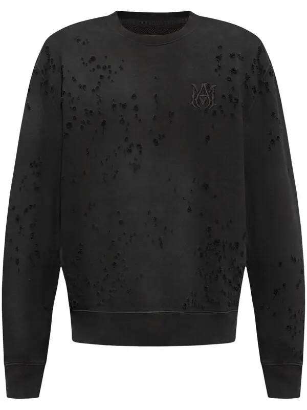 Amiri Logo-embroidered Cotton Sweatshirt