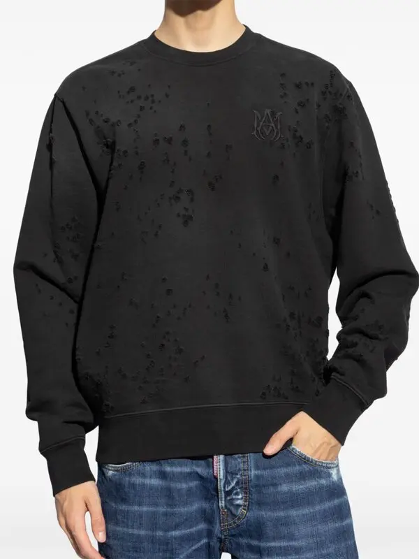 Amiri Logo-embroidered Cotton Sweatshirt