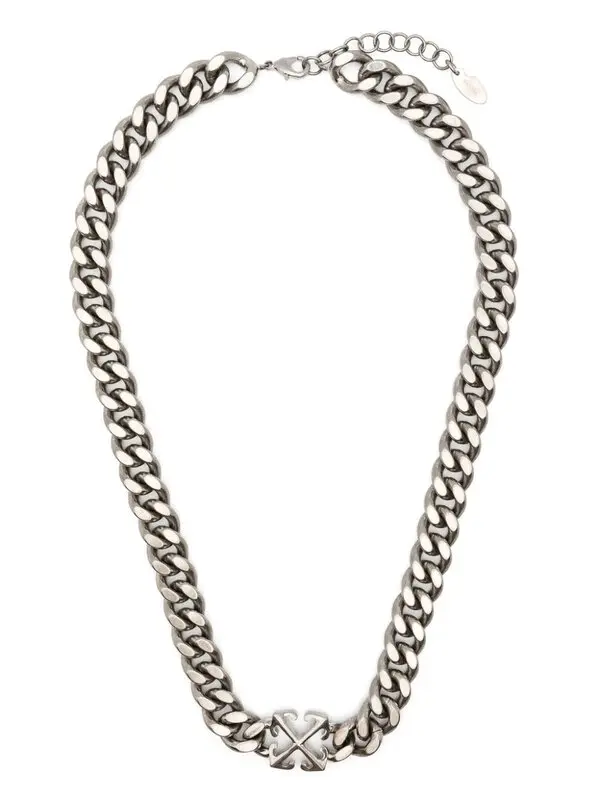 Off-White Arrows-motif Necklace - Silver