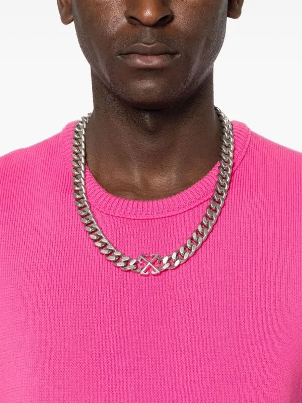 Off-White Arrows-motif Necklace - Silver