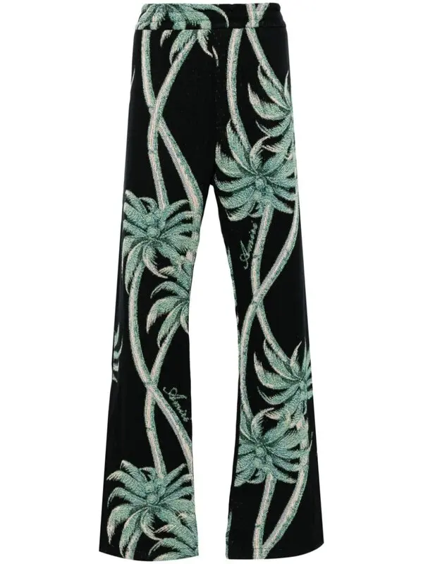 Amiri Palm Tree-print Knitted Trousers