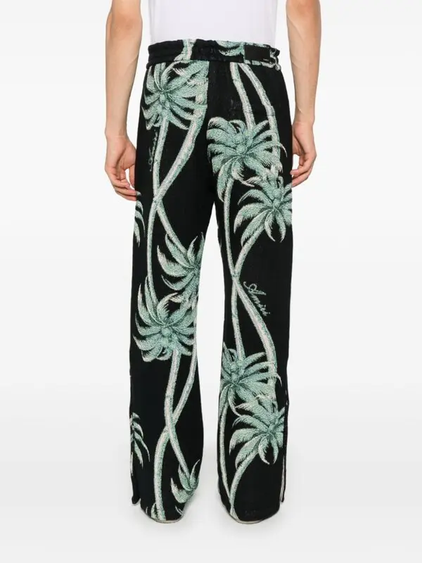 Amiri Palm Tree-print Knitted Trousers