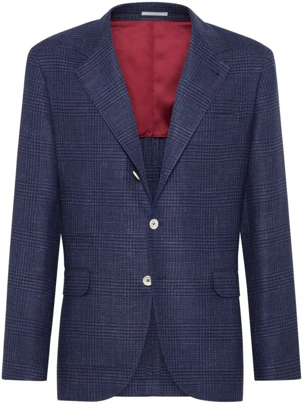 Brunello Cucinelli Check-pattern Single-breasted Blazer