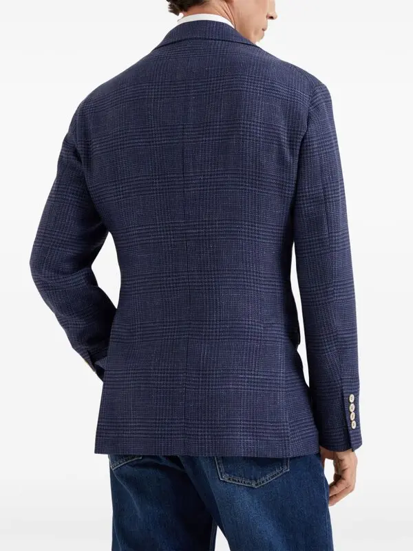 Brunello Cucinelli Check-pattern Single-breasted Blazer
