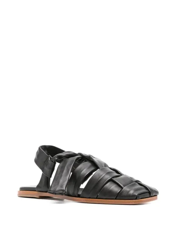 Hereu Bena Woven Knot Sandals - Black