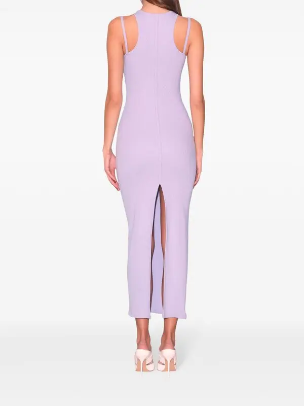 FLEUR DU MAL Strappy Ribbed Maxi Dress