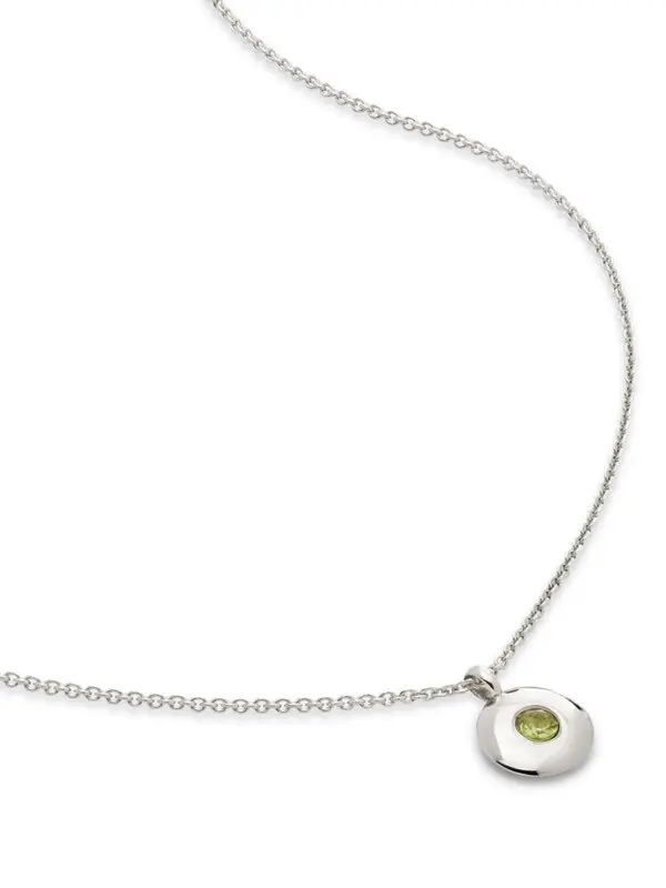 Monica Vinader August Birthstone Peridot Pendant Necklace - Silver