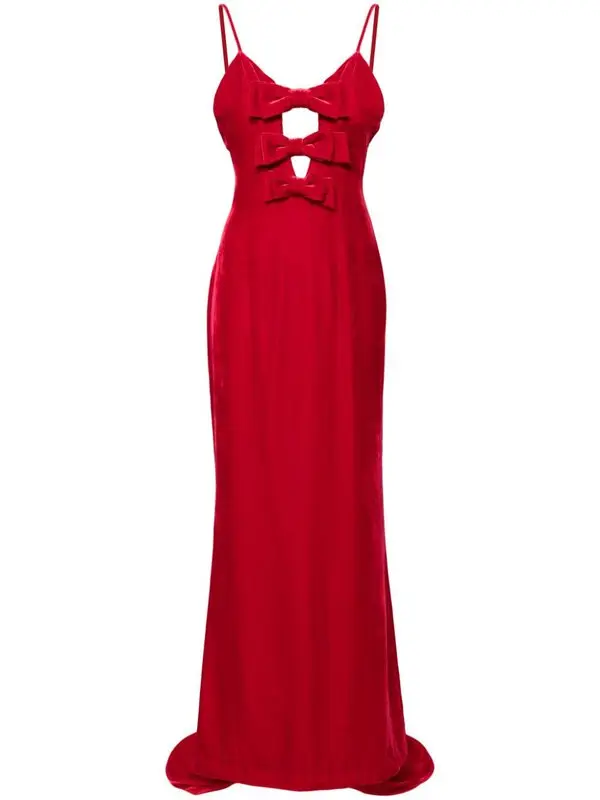 Alessandra Rich Velvet Bow Gown