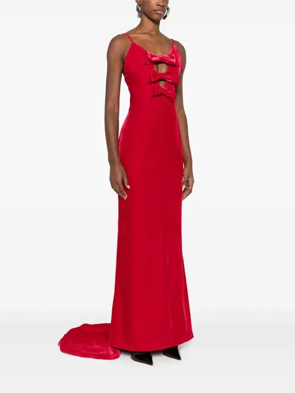Alessandra Rich Velvet Bow Gown