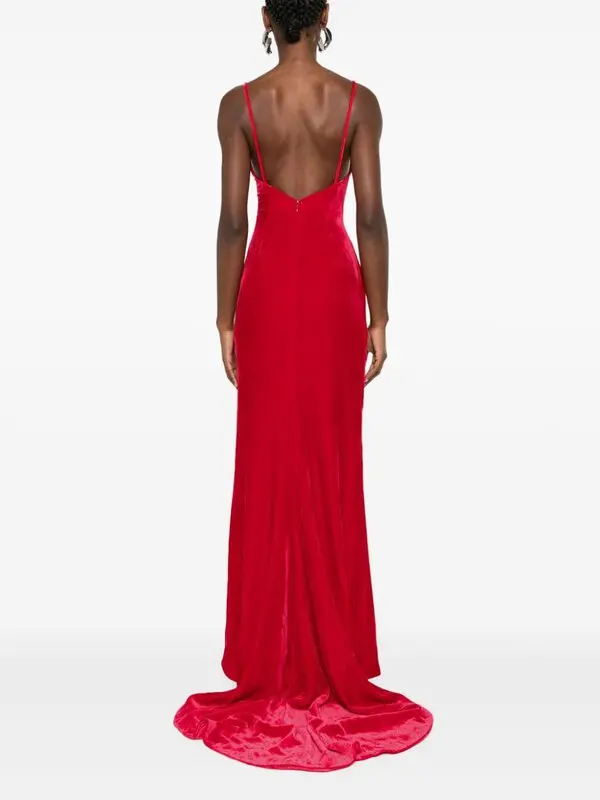 Alessandra Rich Velvet Bow Gown