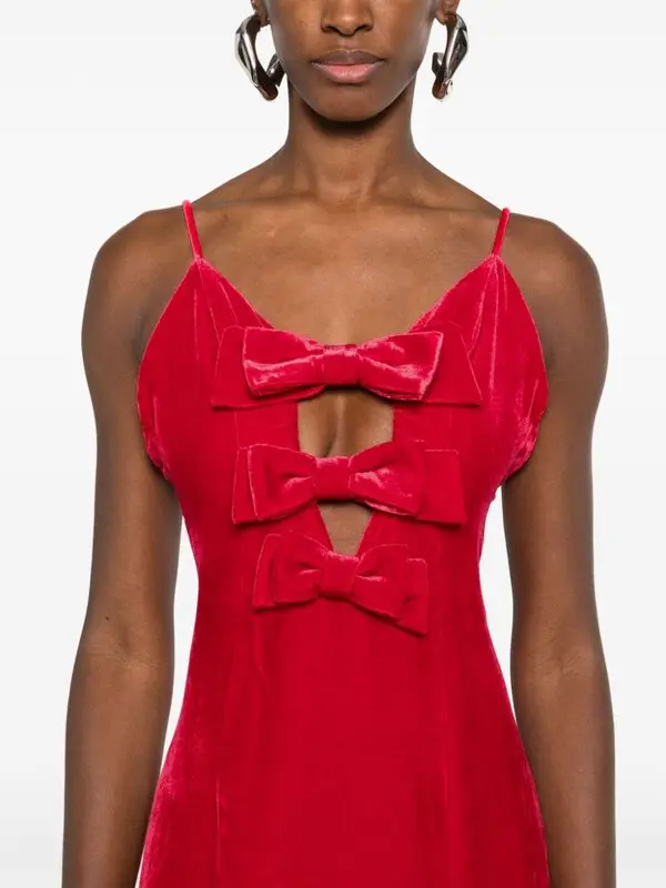 Alessandra Rich Velvet Bow Gown