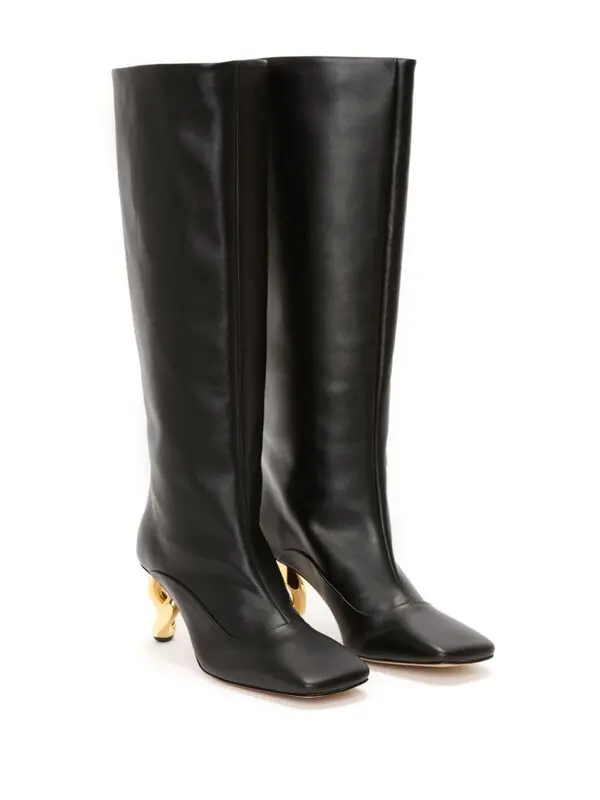 JW Anderson Chain Heel 75mm Leather Boots