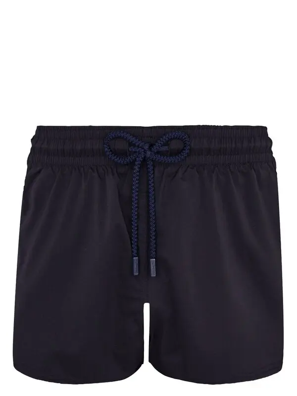 Vilebrequin Logo-patch Drawstring Swim Shorts - Black