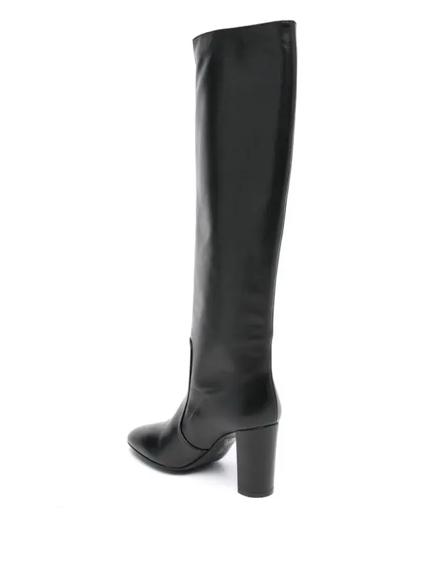 VIA ROMA 15 80mm V-plaque Knee-high Boots - Black