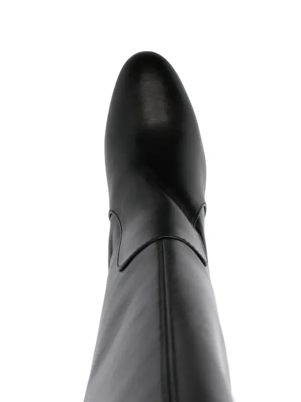 VIA ROMA 15 80mm V-plaque Knee-high Boots - Black
