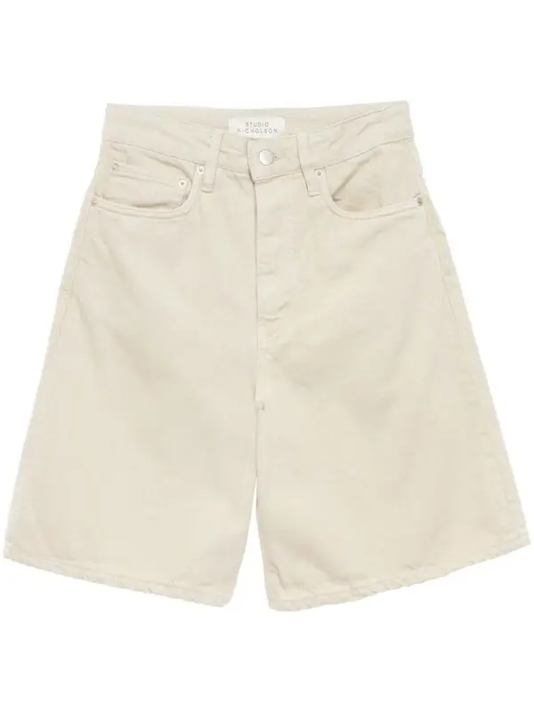 Studio Nicholson Logo-patch Cotton-blend Shorts