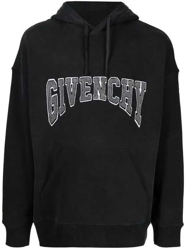 Givenchy Logo Appliqué Drawstring Hoodie