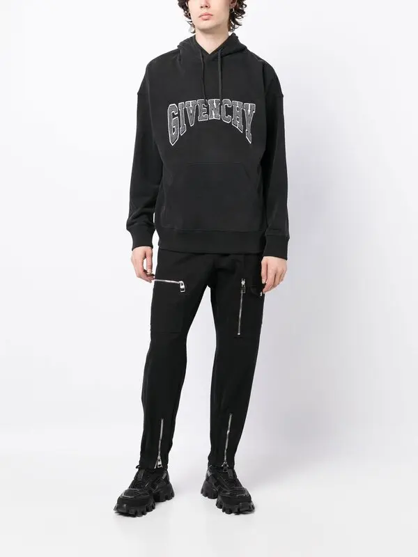 Givenchy Logo Appliqué Drawstring Hoodie