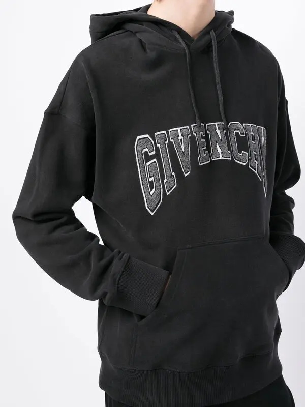 Givenchy Logo Appliqué Drawstring Hoodie