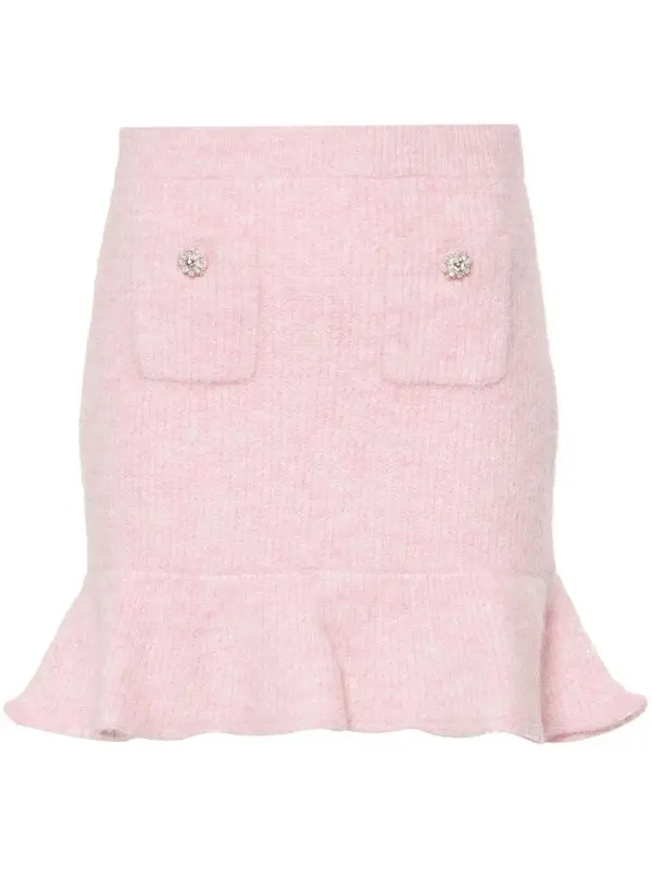 SELF-PORTRAIT Knitted Mini Skirt
