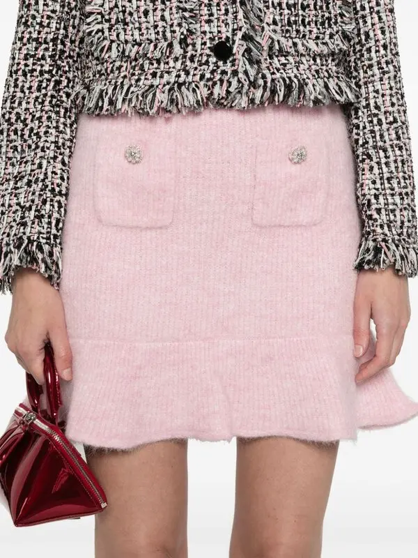 SELF-PORTRAIT Knitted Mini Skirt