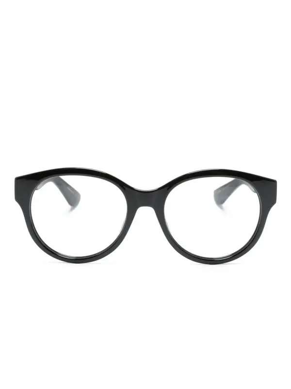Gucci Interlocking G Round-frame Glasses - Black