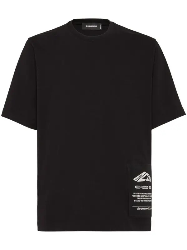 Dsquared2 Icon Graphic-print Cotton T-shirt - Black