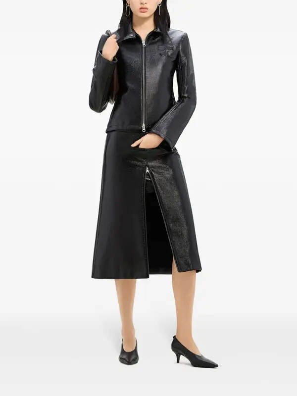 COURREGES Embossed-logo Zip-up Jacket