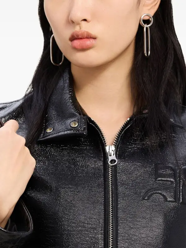 COURREGES Embossed-logo Zip-up Jacket