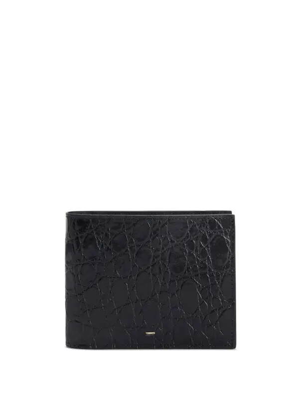 GIUSEPPE ZANOTTI Albert 2.0 Crocodile-print Leather Bi-fold Wallet - Black