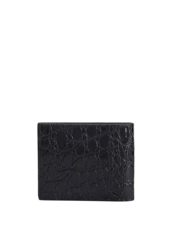 GIUSEPPE ZANOTTI Albert 2.0 Crocodile-print Leather Bi-fold Wallet - Black