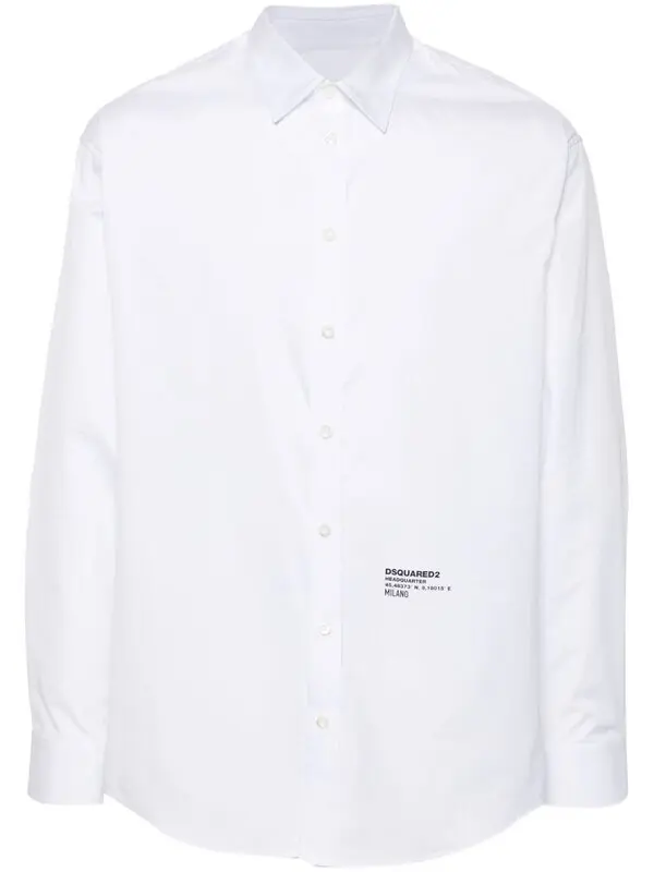 Dsquared2 Logo Print Poplin Shirt