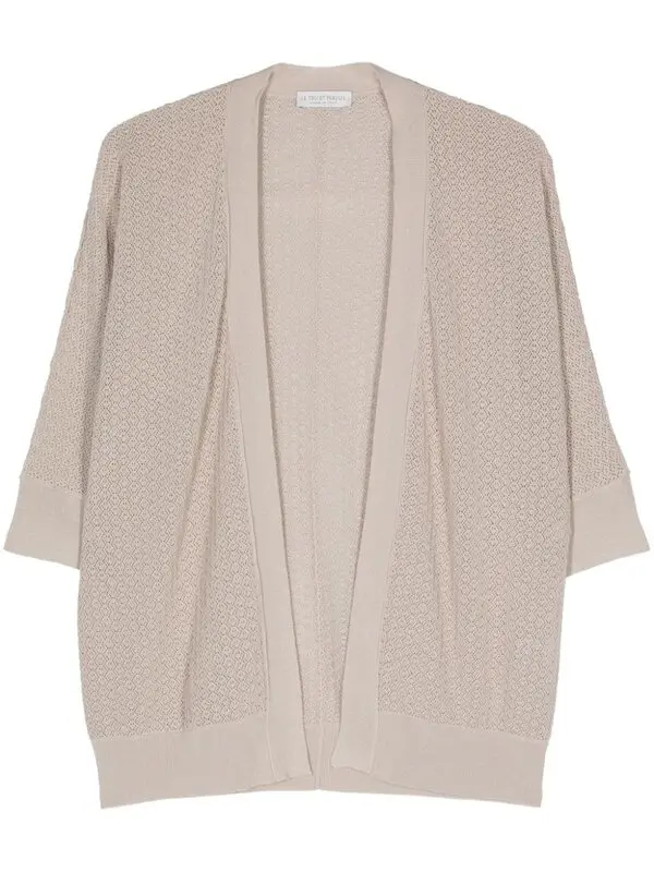 LE TRICOT PERUGIA Cotton Tricot Cardigan - Neutrals