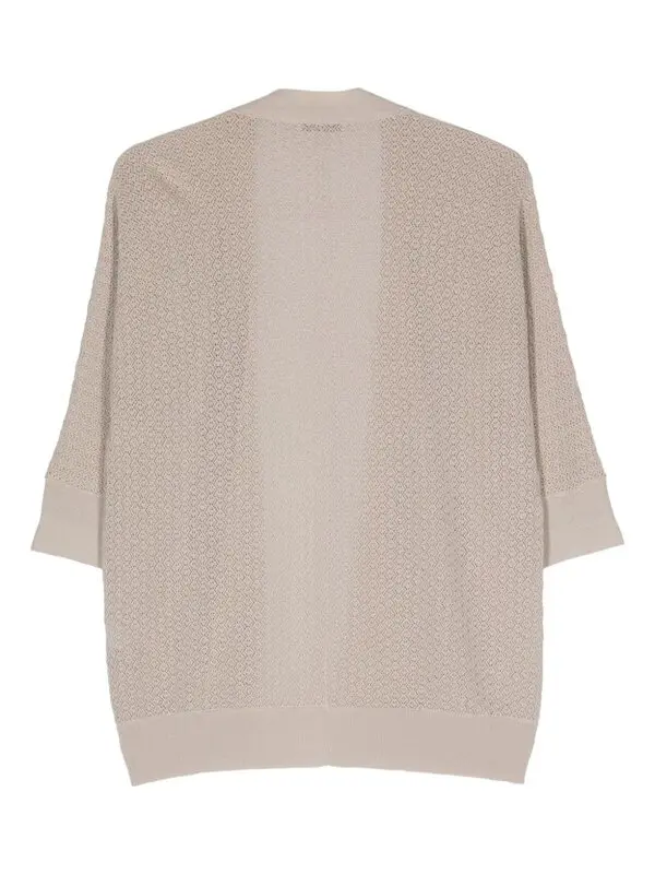 LE TRICOT PERUGIA Cotton Tricot Cardigan - Neutrals