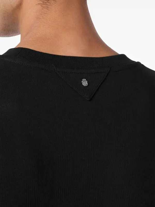 BILLIONAIRE Logo Appliqué Cotton Sweatshirt