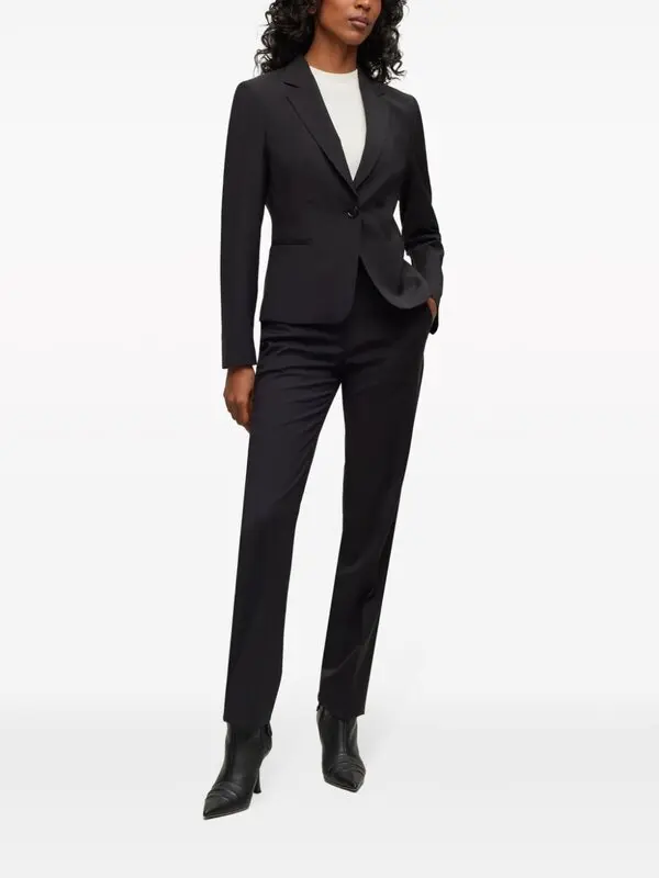 BOSS Single-breasted Notch-lapels Blazer - Black