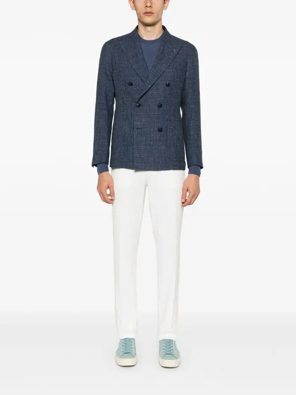 Tagliatore Peak-lapels Double-breasted Blazer - Blue